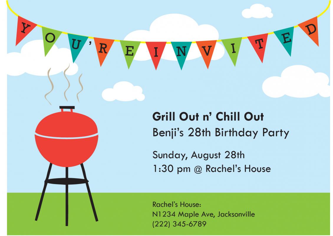 Barbeque Invitations Templates Template Business