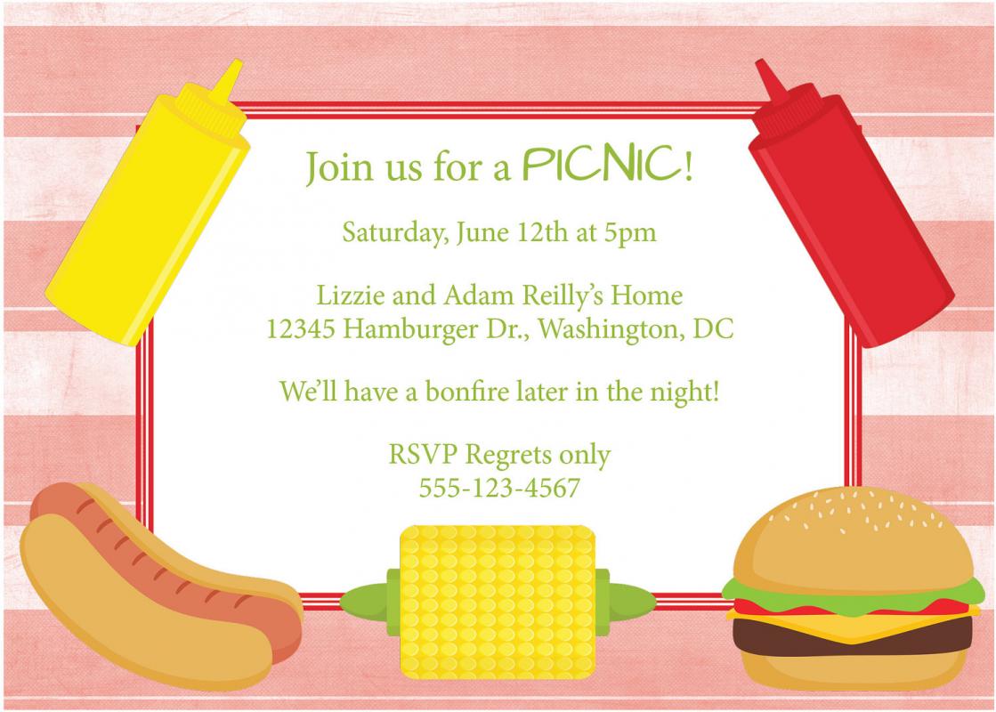 Barbeque Invitations Templates Template Business