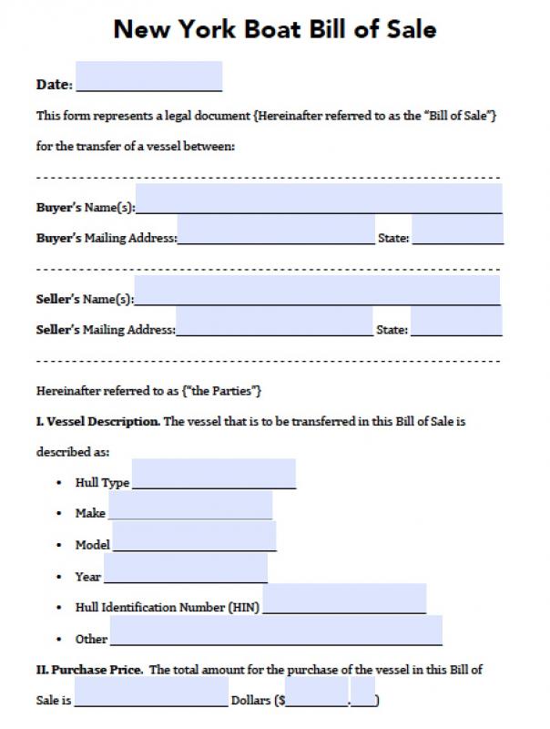 Bill Of Sales Motorcycle Template Business