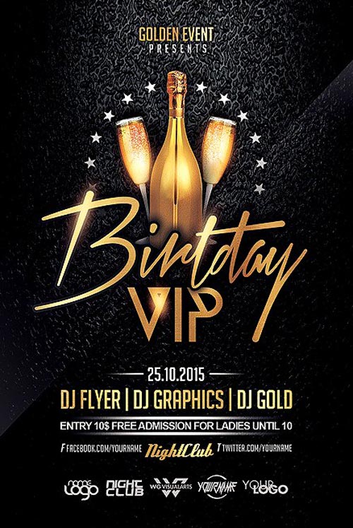 Birthday Bash Flyer Template Business