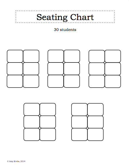 Blank Seating Chart Template Business