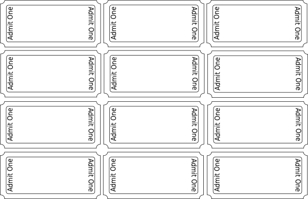 Blank Ticket Template Template Business