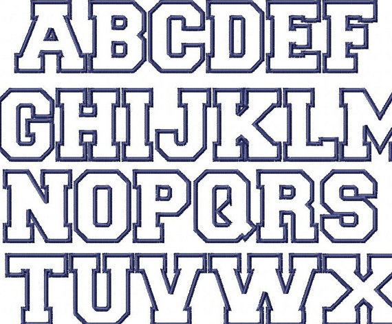 Block Letter Font Template Business