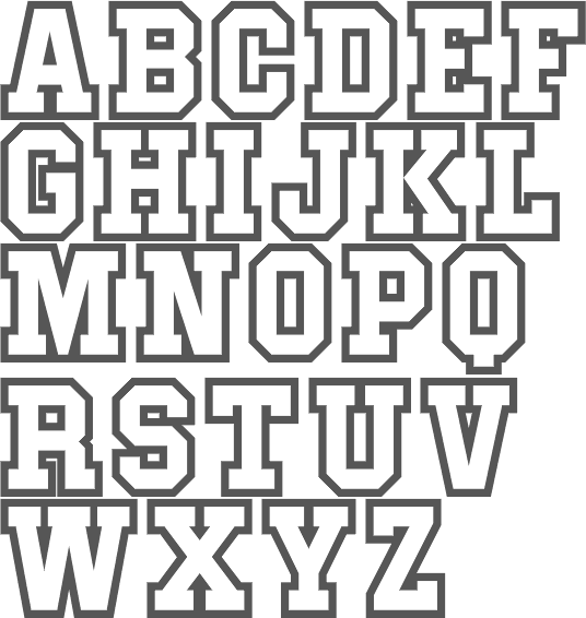 Block Letters Font Template Business