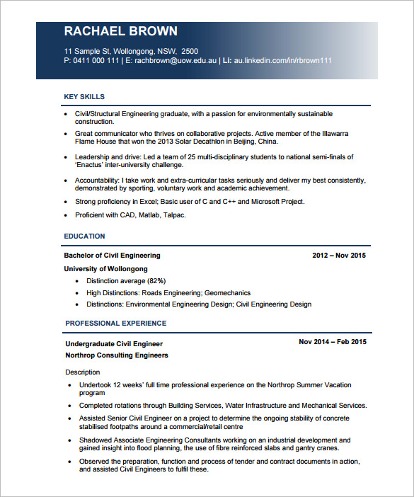 Sample Resume Civil Engineering Sutajoyod