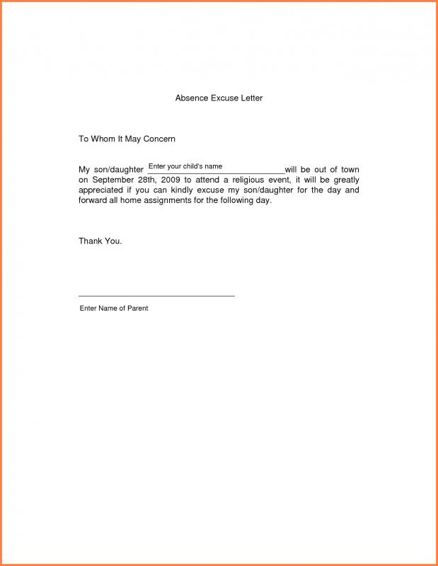 Doctors Note For Work Absence Template Business