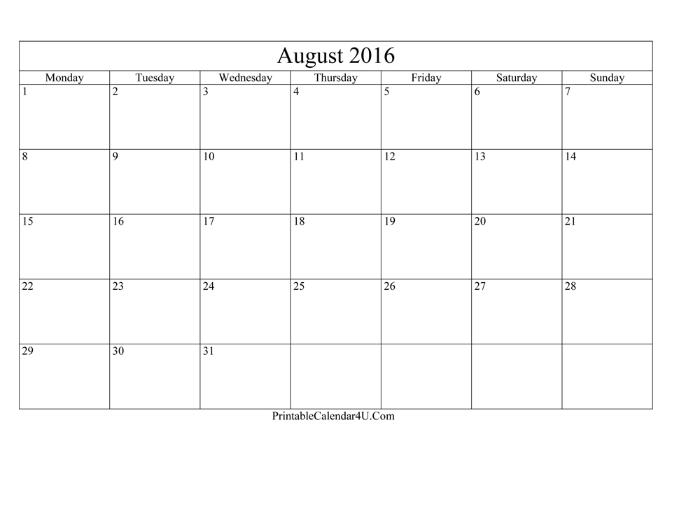 Editable Calendar Template Template Business