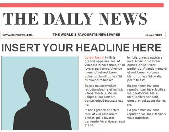 Editable Newspaper Template Template Business