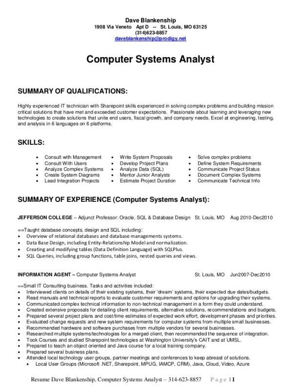 Entry Level Data Analyst Resume Template Business