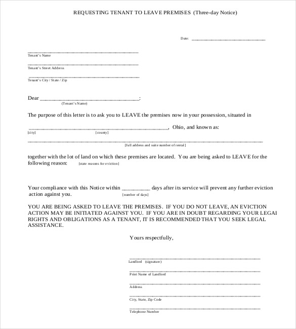 Eviction Notice Texas Template Business