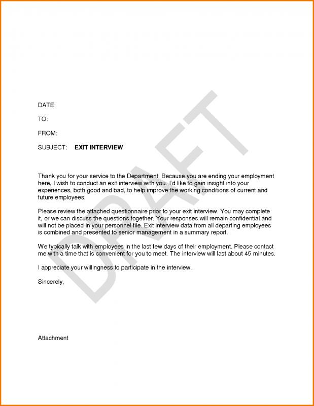 Exit Interview Form Template Business