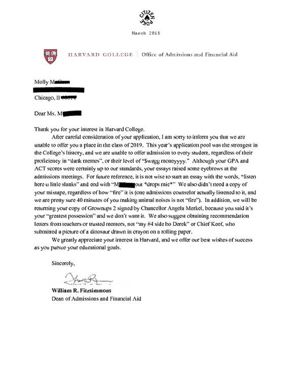 Fake College Acceptance Letter Template Business