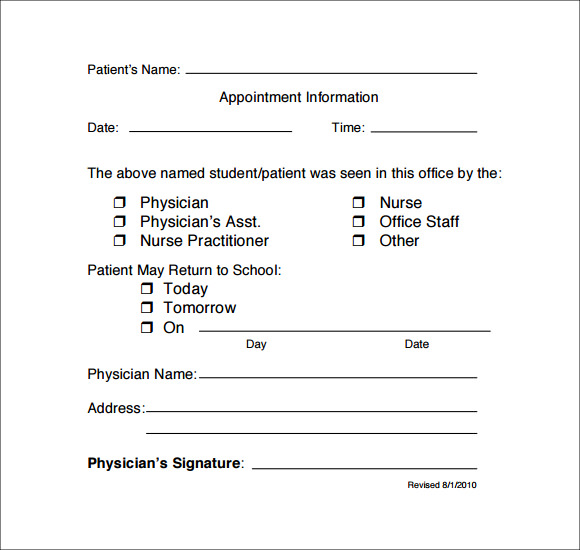 Fake Doctors Note Template Template Business