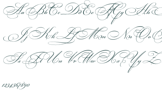 Fancy Cursive Letters Template Business