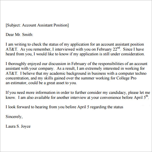 Follow Up Email After Interview Template Business