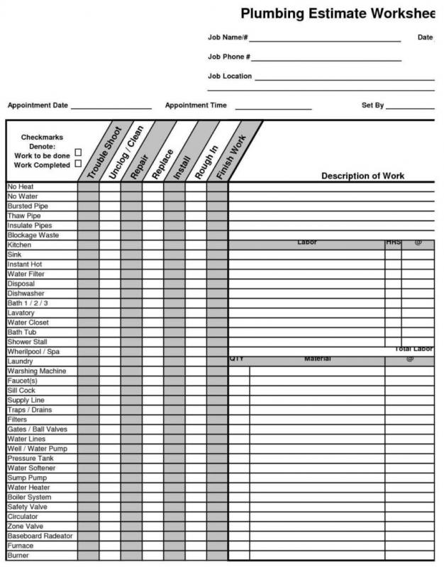 Free Construction Estimate Template Excel Template Business
