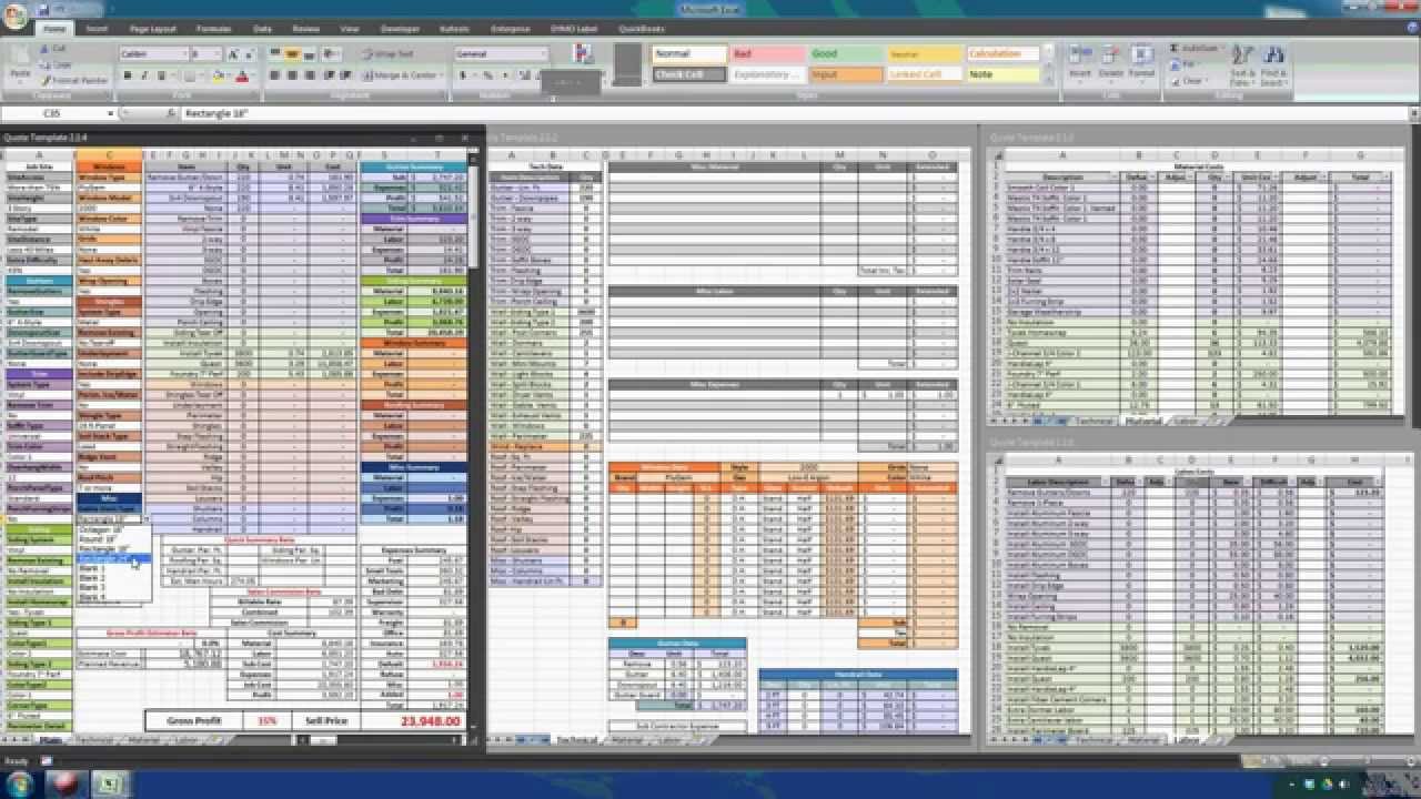 Free Construction Estimating Excel Excel Templates