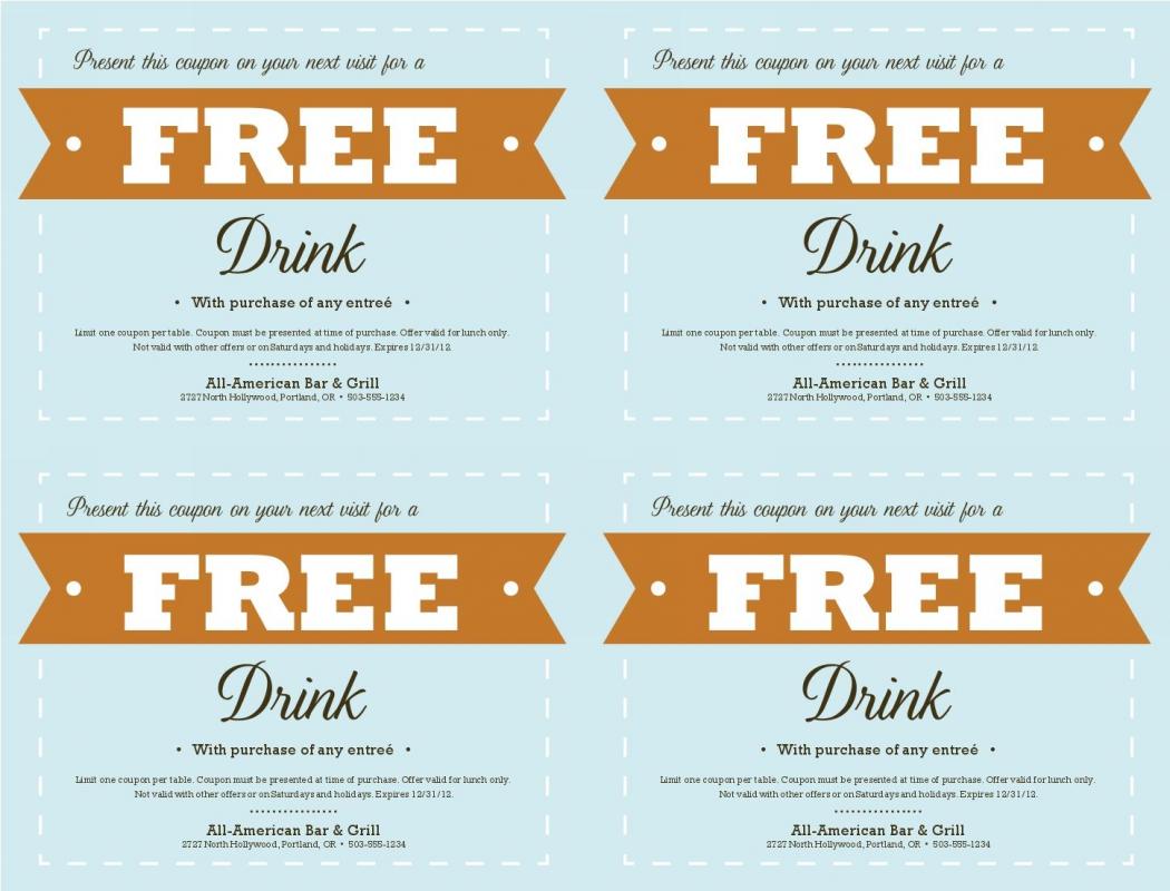 Free Coupon Template Template Business