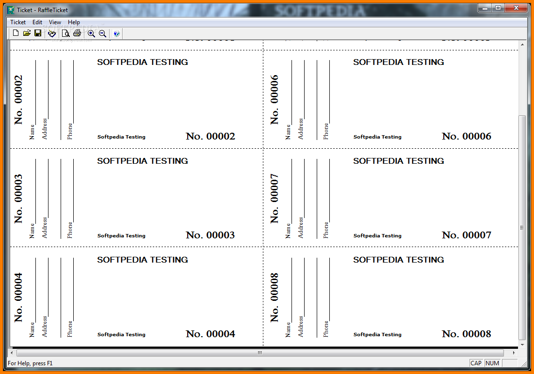 Raffle Tickets Free Printable Printable Blank World