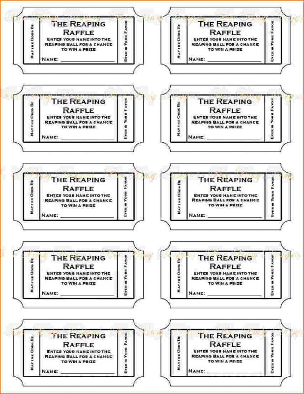 Free Printable Raffle Tickets Printable Free Templates Download