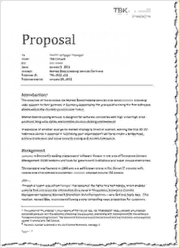 How To Write A Proposal Letter Template Business