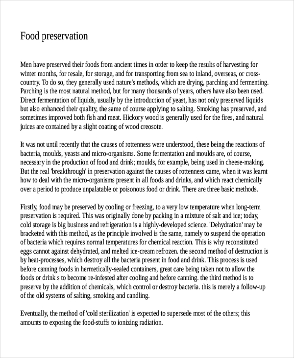 Informative Essay Example Template Business