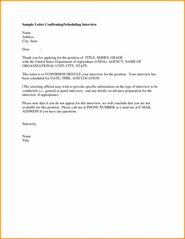 Interview Confirmation Email | Template Business