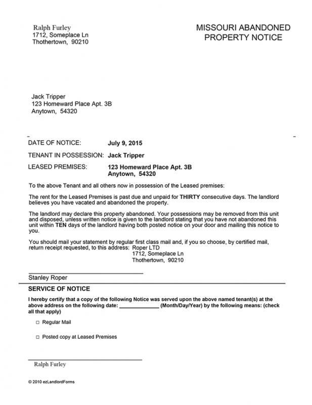 Landlord Letter To Tenant Move Out Template Business