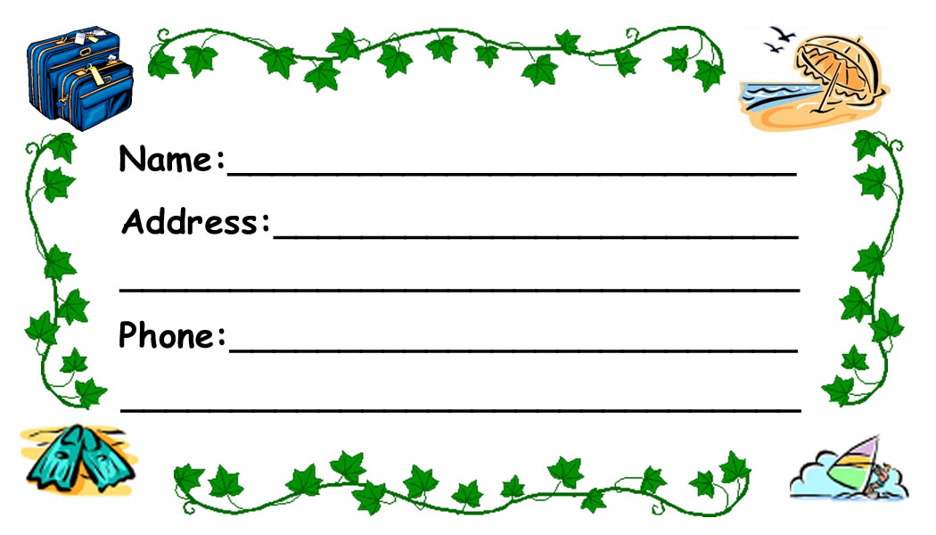 Printable Luggage Tags Word Template Printable Templates
