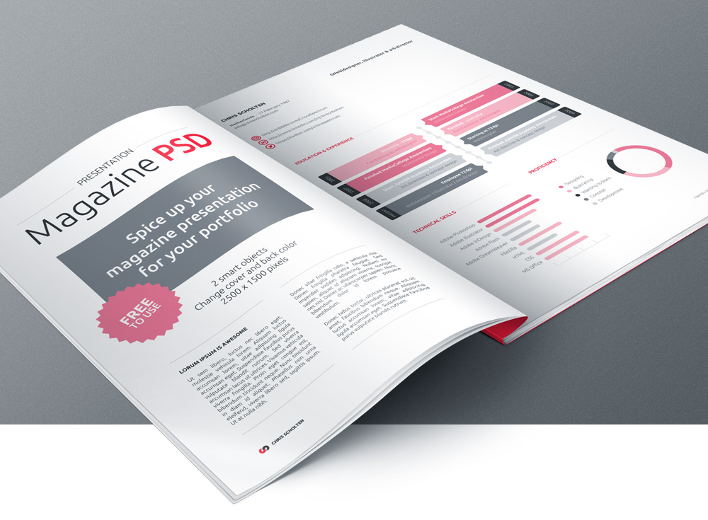 Magazine Template Psd Template Business