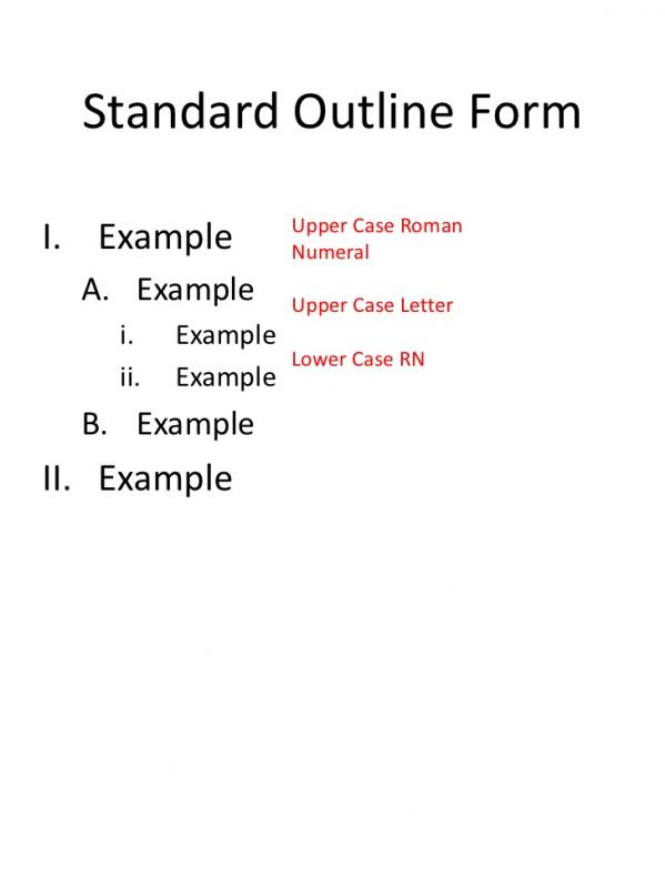 Mla Format Outline Template Template Business