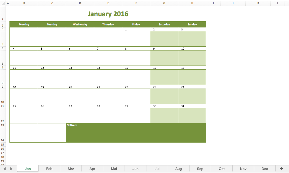 Monthly Schedule Template Excel Template Business