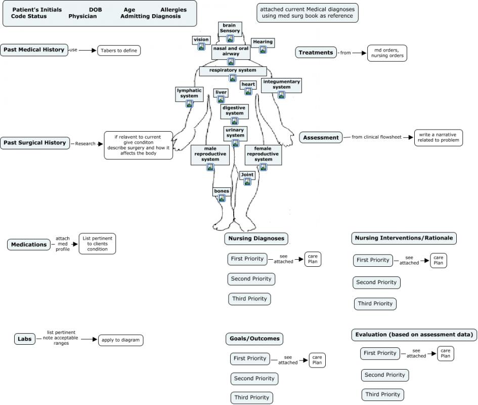 Nursing Concept Map Template Template Business