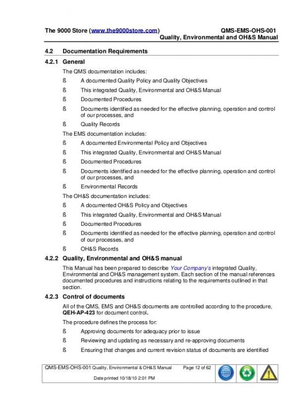 Operations Manual Template Template Business