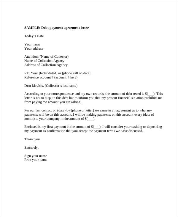 Payment Agreement Letter Between Two Parties Template Business Payment Agreement Letter Between Two Parties Template Business