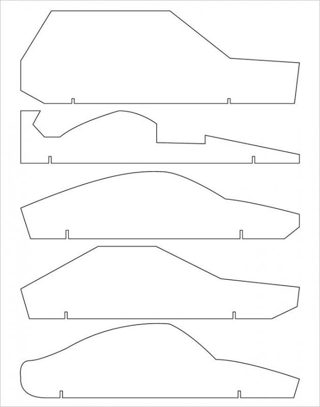 Pinewood Derby Wedge Template