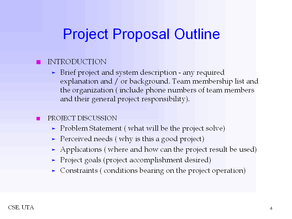 Project Proposal Outline Template Business