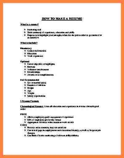 Resumes For High School Students With No Experience Template Business