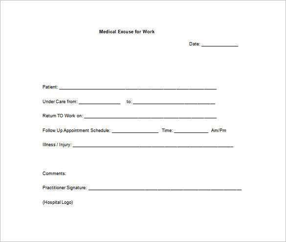 Return To Work Doctors Note Template Template Business