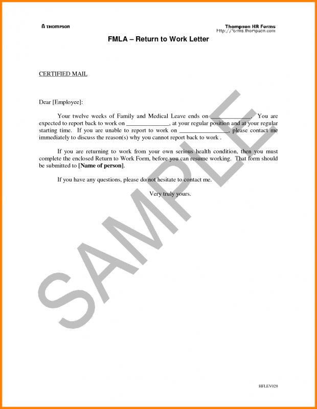 Return To Work Letter From Doctor Template Business