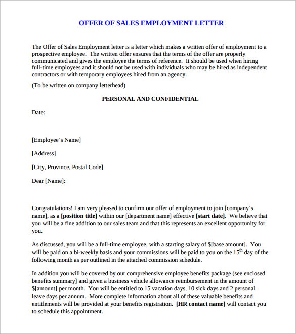 Salary Counter Offer Letter Template Business