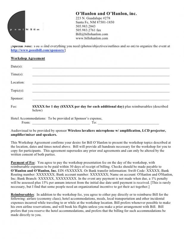 Sample Catering Contract Template Business