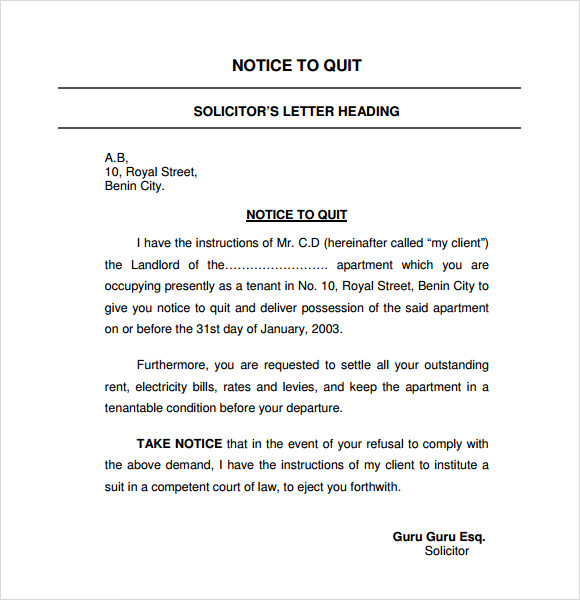 Sample Eviction Notice For Nonpayment Of Rent Template Business