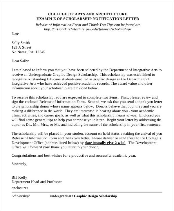 Scholarships Letters Samples Template Business Scholarships Letters Samples Template Business