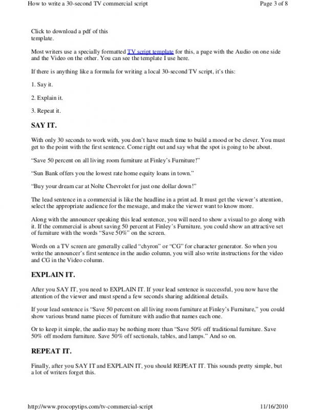 Script Writing Format Pdf Template Business