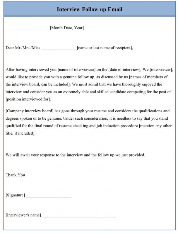 Interview Follow Up Email After 2 Weeks Grosslicious