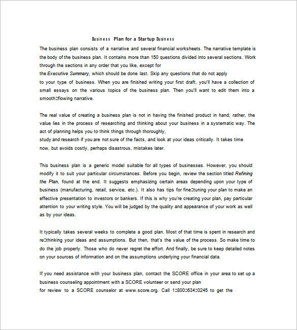 Simple Business Plan Template Word Template Business