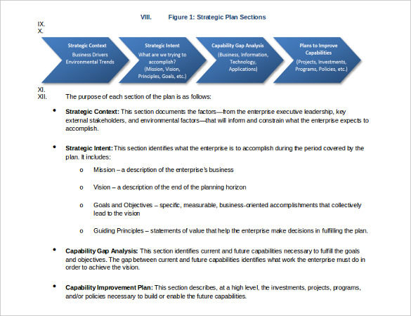 Strategic Plan Example Template Business