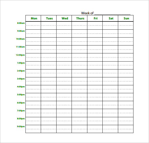 Study Schedule Maker Template Business