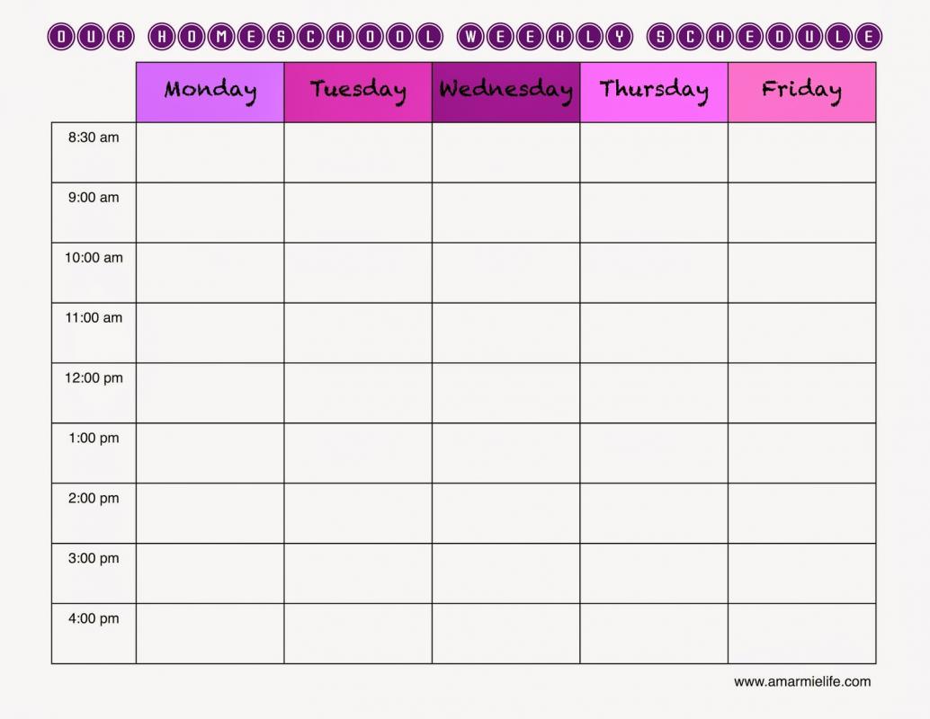 Study Schedule Maker Template Business